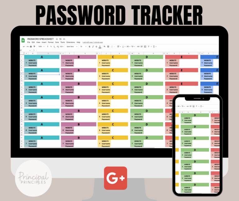 Password Tracker - Stephanie McConnell/Principal Principles