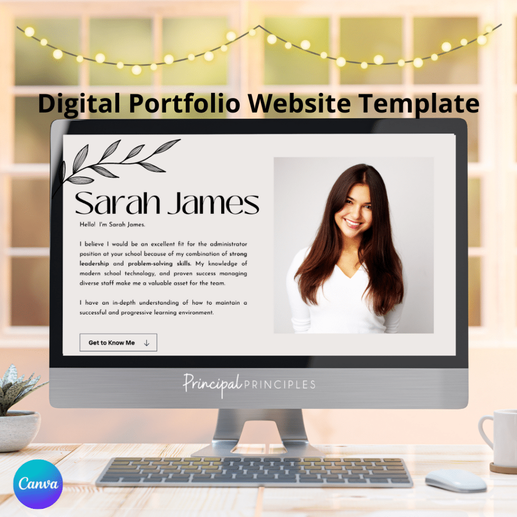 Digital Portfolio Template- Canva Portfolio Website - Stephanie ...